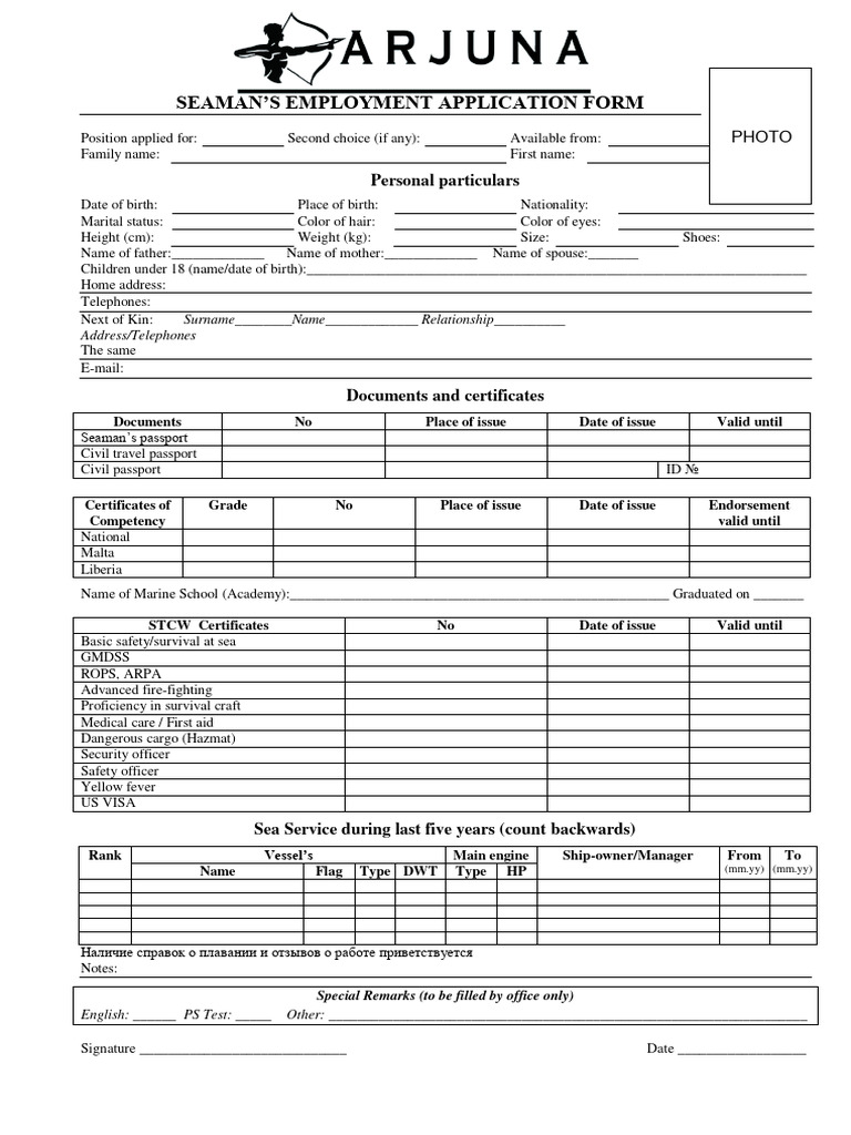 Application Form | PDF | National Security | Government And Personhood