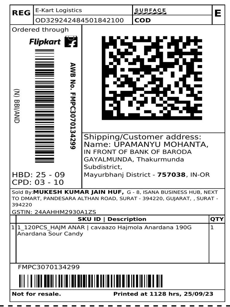 Flipkart Labels 25 Sep 2023 11 28 | PDF