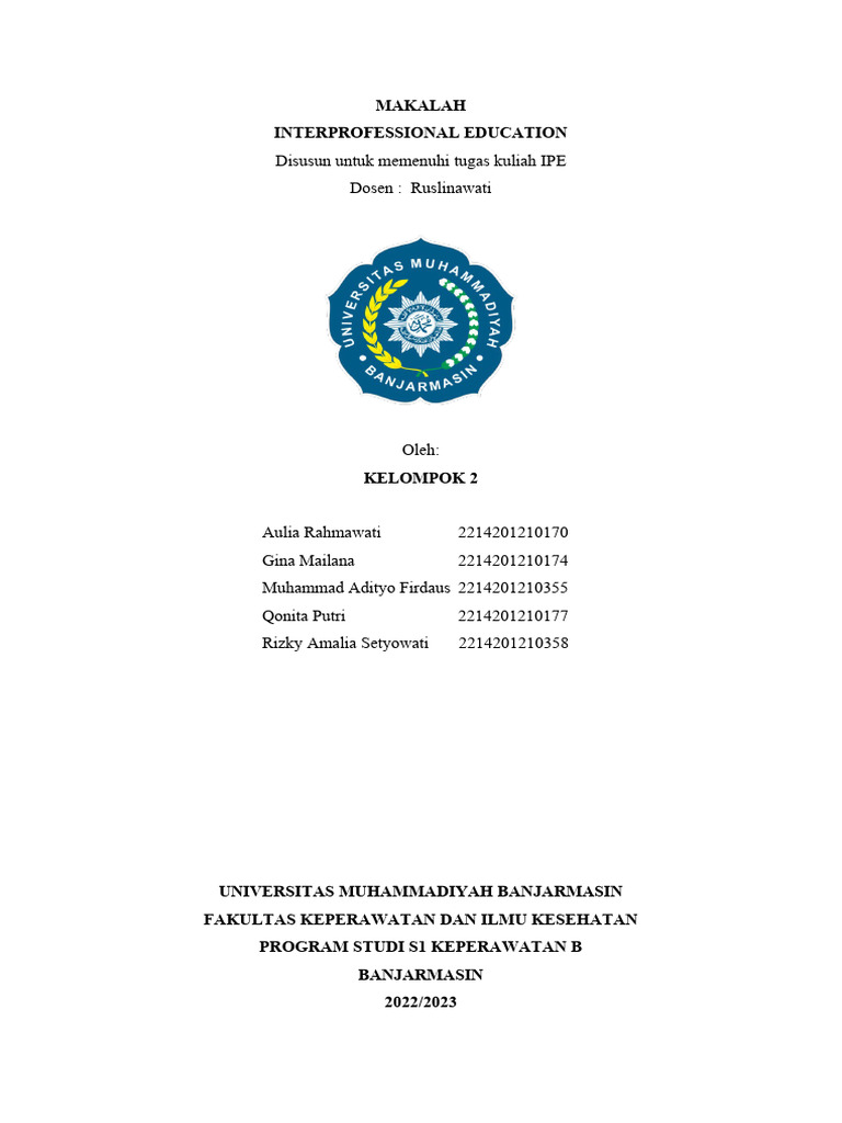 Makalah Kelompok 2 Ipe | PDF