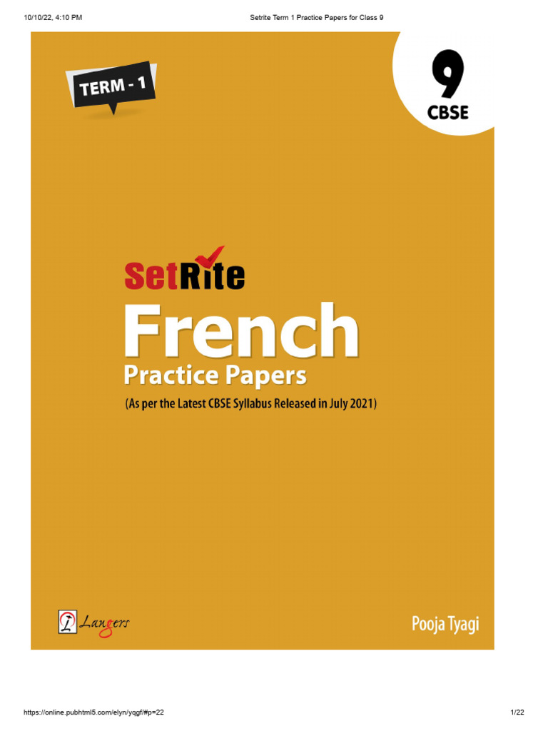 Setrite - Practice Papers For Class 9 | PDF