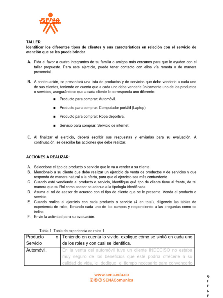 Ev1 Servicio Al Cliente | PDF