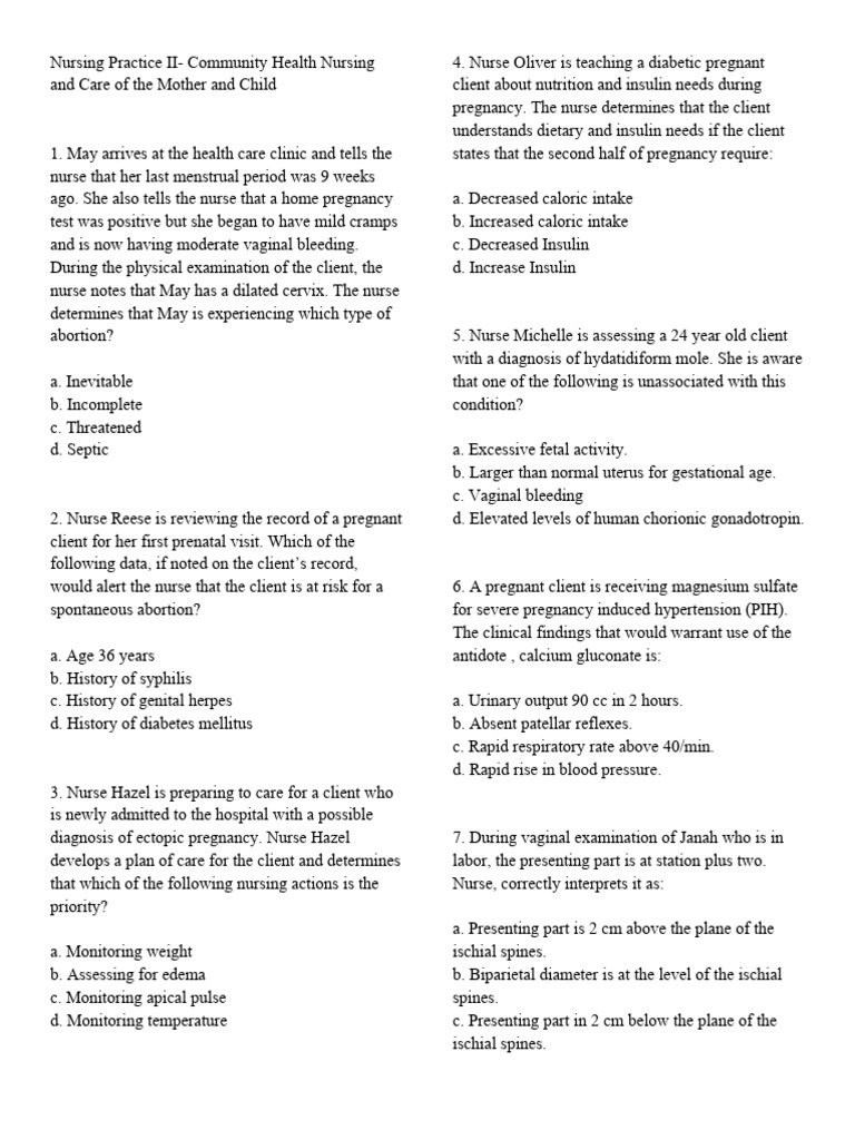 Nursing Practice II | PDF