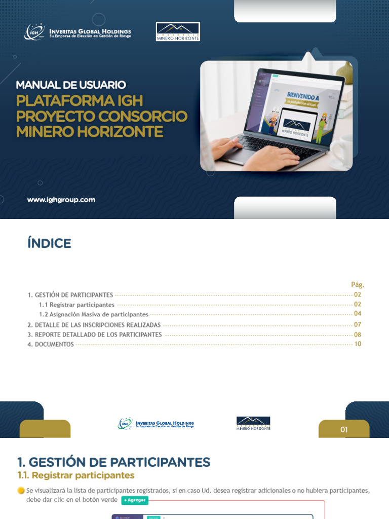 Manual Del Usuario - Plataforma Igh Proyecto Consorcio Minero Horizonte ...