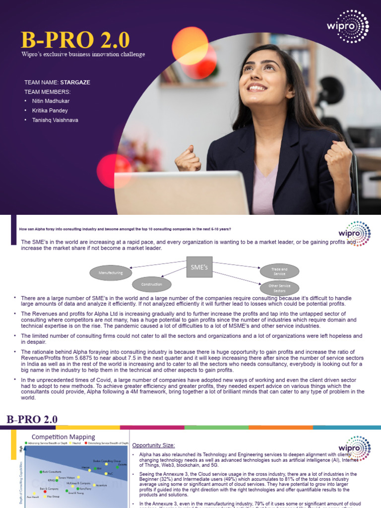 PPT for Wipro competition | PDF | Cloud Computing | Mergers And ...