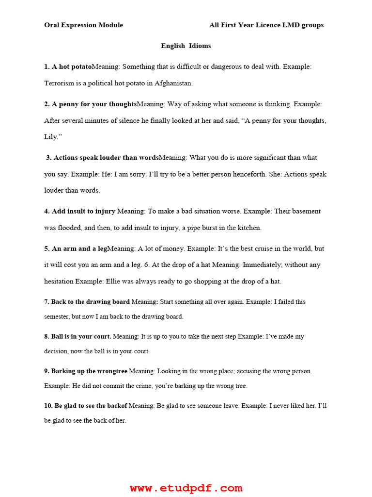 Oral Expression | PDF