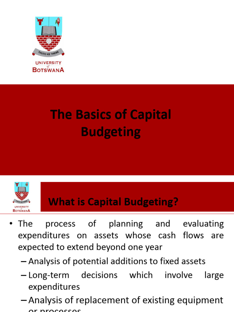 Capital Budgeting Essentials | PDF | Finance & Money Management
