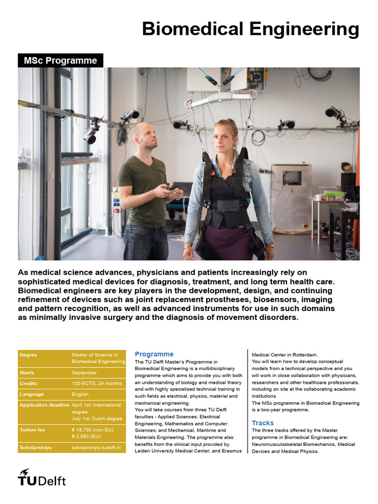 TU Delft MSc Biomedical Engineering | PDF