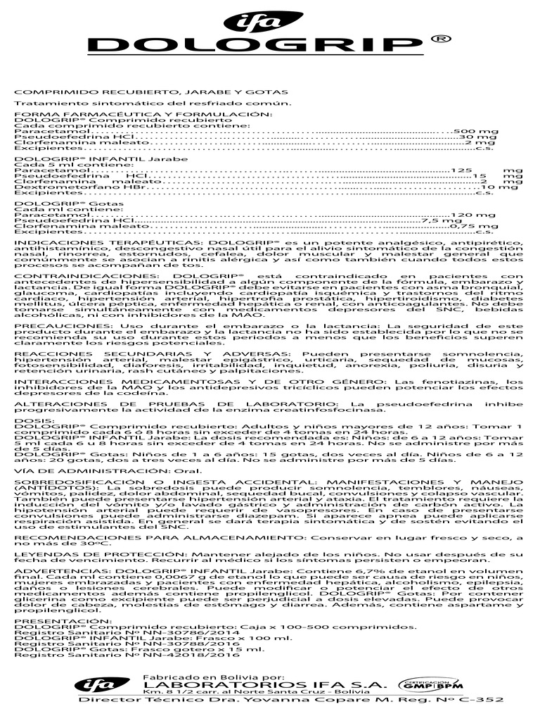 Dologrip ® Infantil | PDF | Salud y bienestar