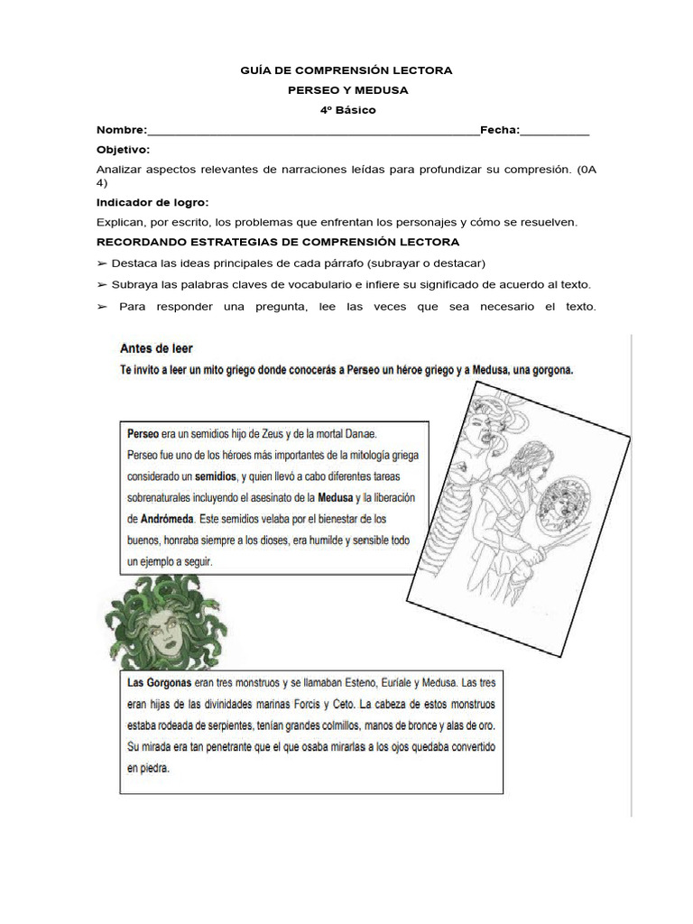 Guía de Comprensión Lectora | PDF | Ficción general