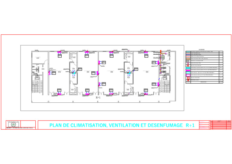Plan de Climatisation Ventilation Et Desenfumage R+1 | PDF