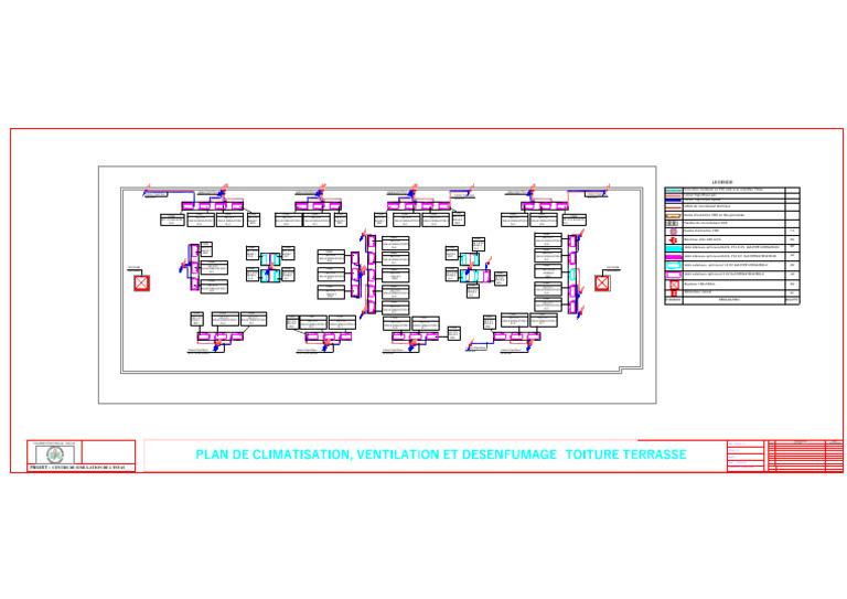 Plan de Climatisation Ventilation Et Desenfumage Toiture Terra | PDF