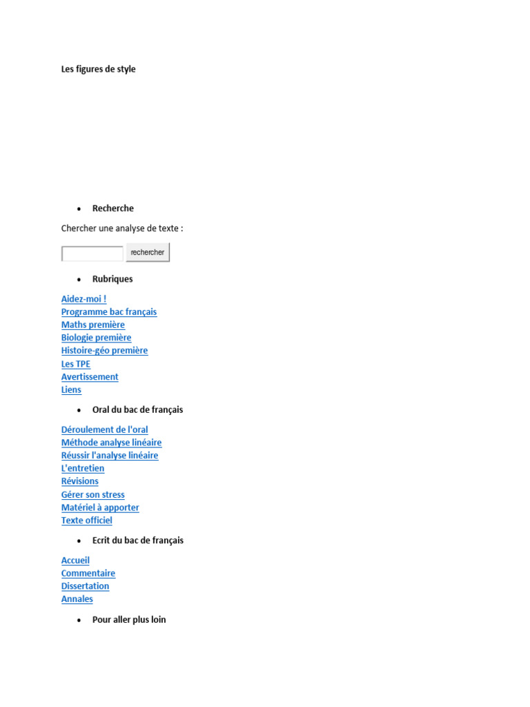 Les Figures de Style | PDF