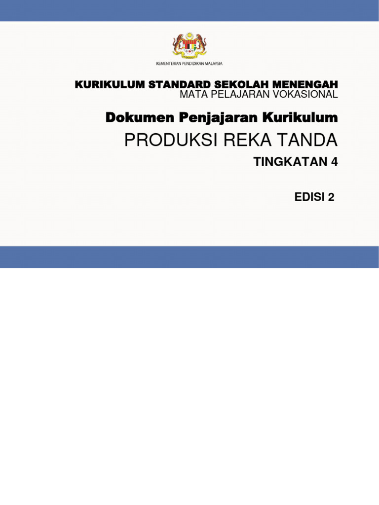 Dokumen Penjajaran Produksi Reka Tanda T4 Pdf