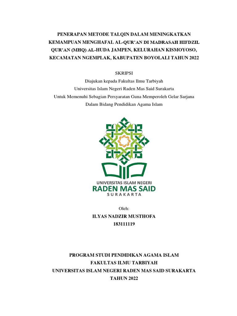 Talqin | PDF | Karier & Perkembangan | Agama & Spiritualitas