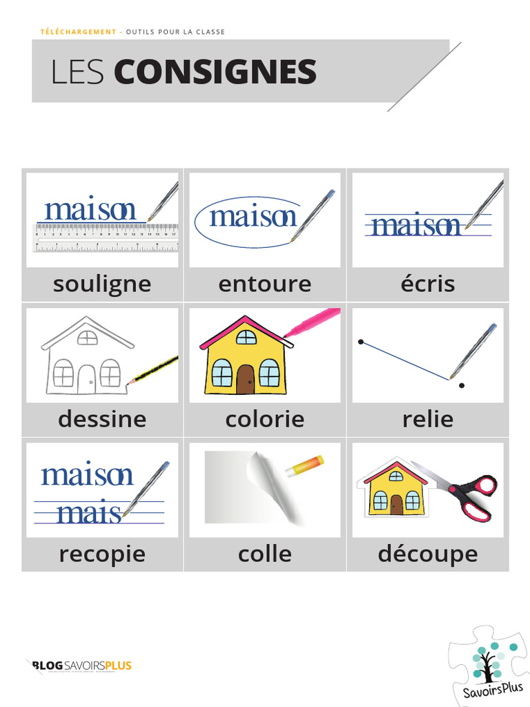 Les Consignes Etiquettes Savoirsplus | PDF