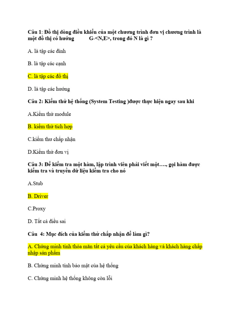 Đề ôn KTPM | PDF