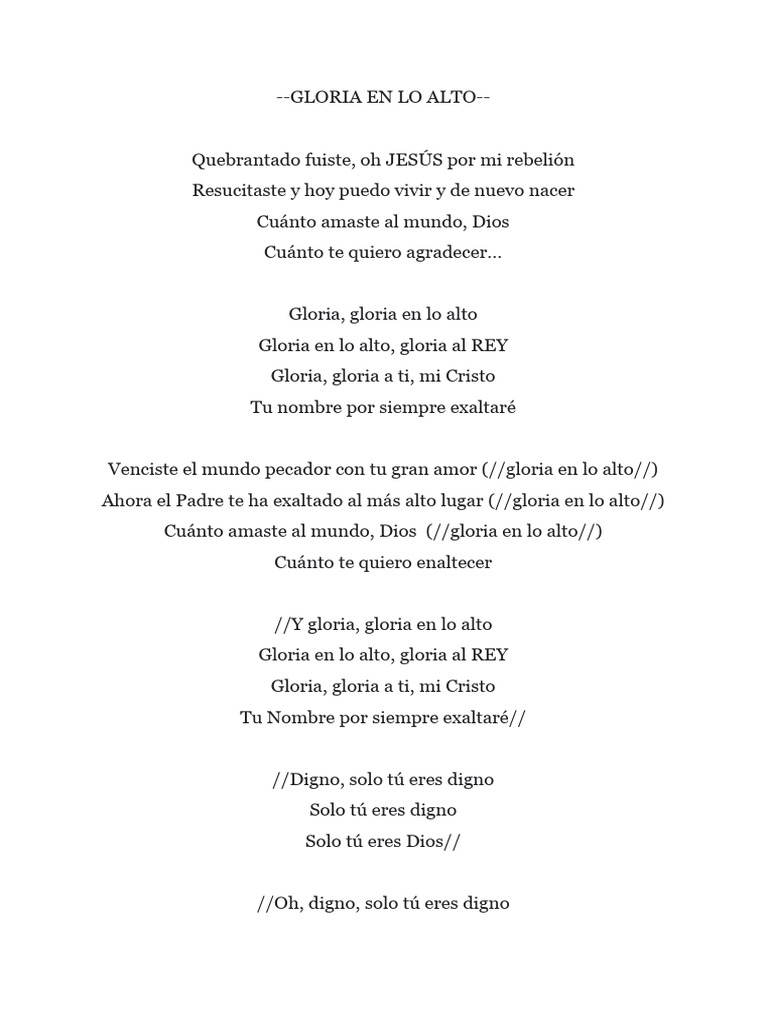 Gloria en Lo Alto | PDF