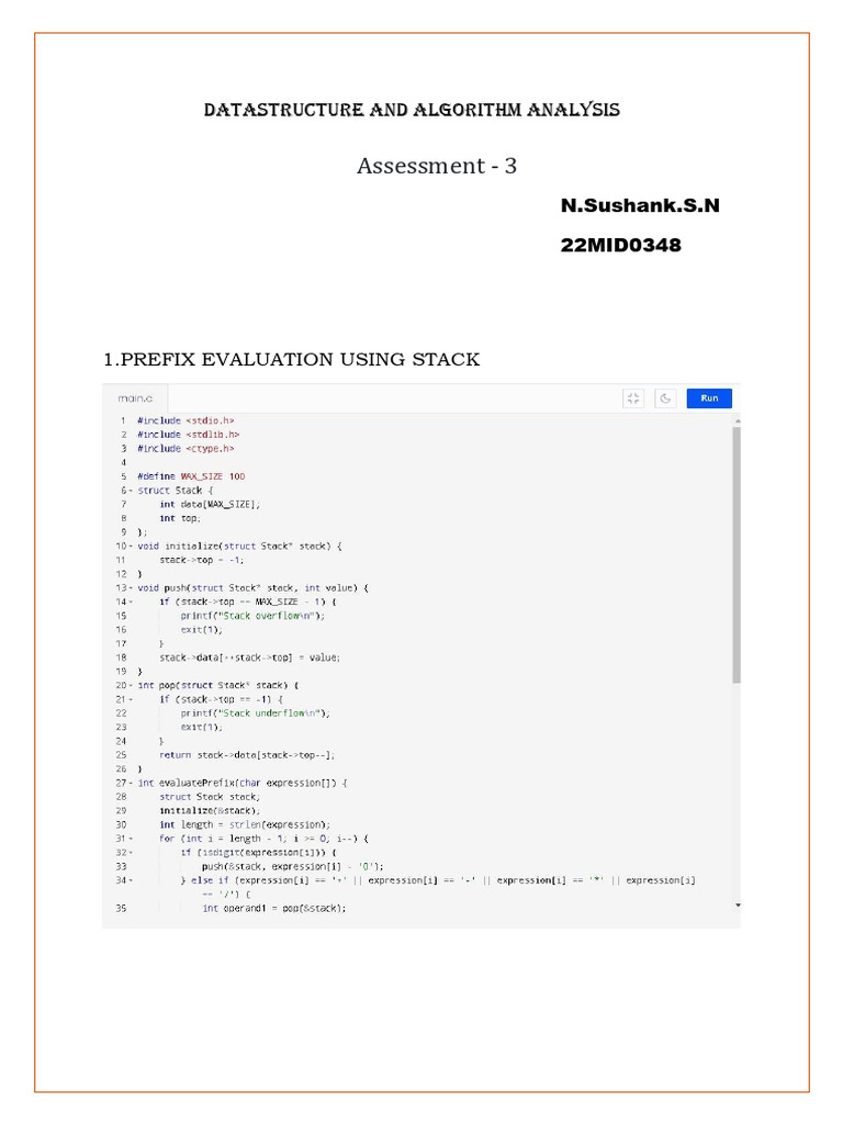 Assessment - 3: Datastructure and Algorithm Analysis | PDF
