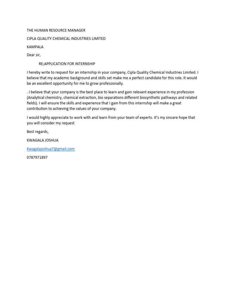 Internship Letter | PDF