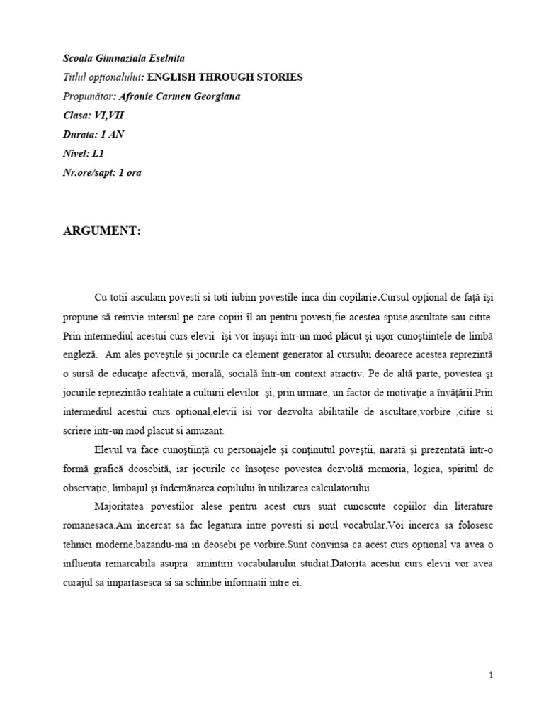 Opt English Through Stories Vi, Vii | PDF