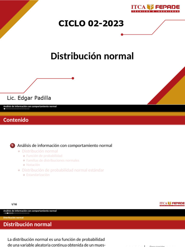 Distribución Normal IND01 | Descargar gratis PDF | Distribución normal ...