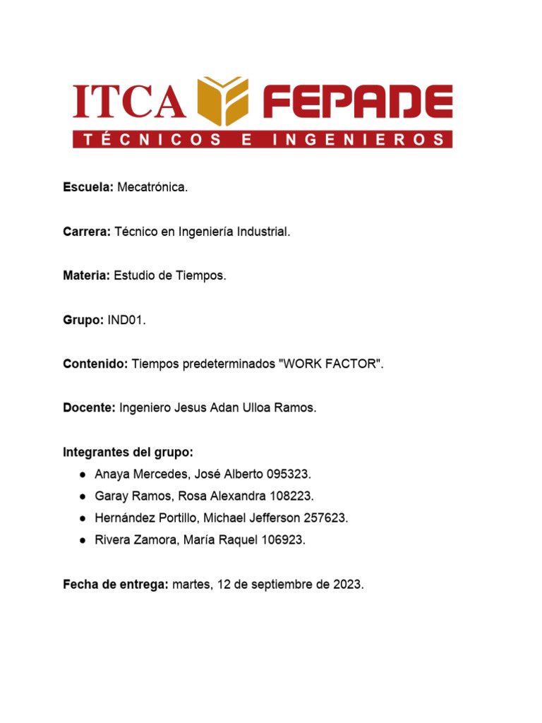 Análisis del Sistema Work Factor | PDF