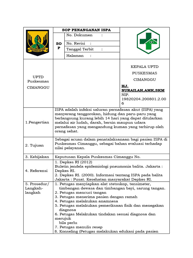 Sop Dan Daptil Ispa Diare | PDF
