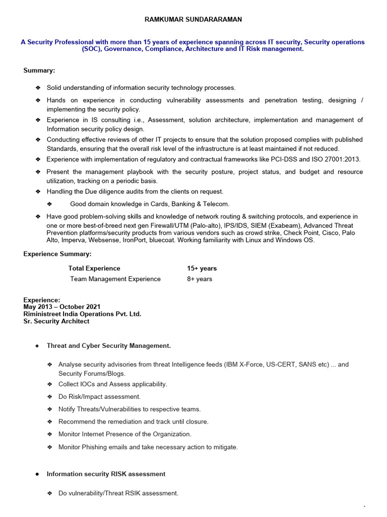 Security Expert with 15+ Years Experience | PDF