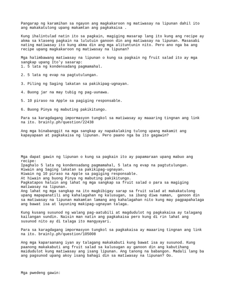Recipe NG Mabuting Lipunan | PDF
