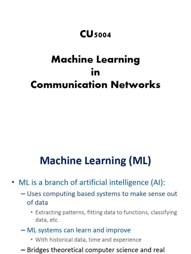 ML Lectures 2022 Part 1 | PDF | Eigenvalues And Eigenvectors | Machine Learning