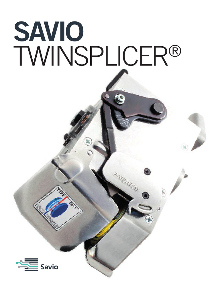 Savio Twinsplicer | PDF | Textiles | Yarn