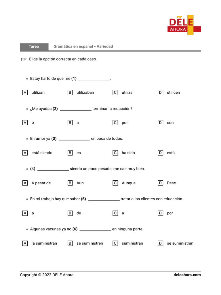 Gramatica en Espanol Variedad | PDF