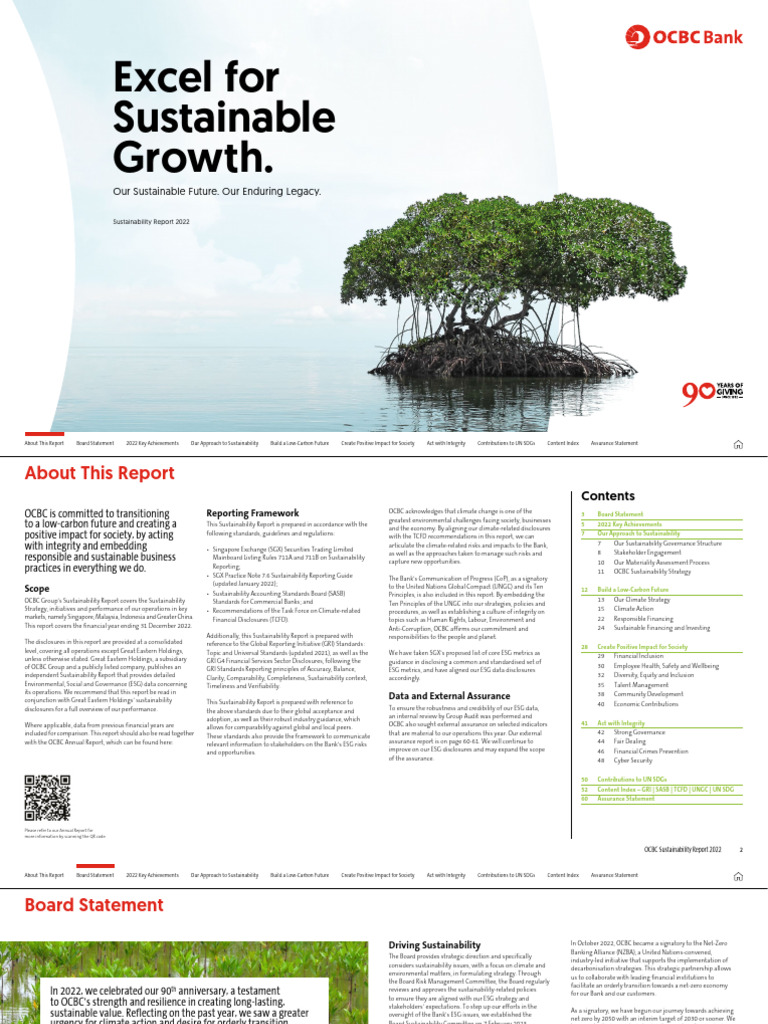 Ocbc Sustainability Report 2022 | PDF