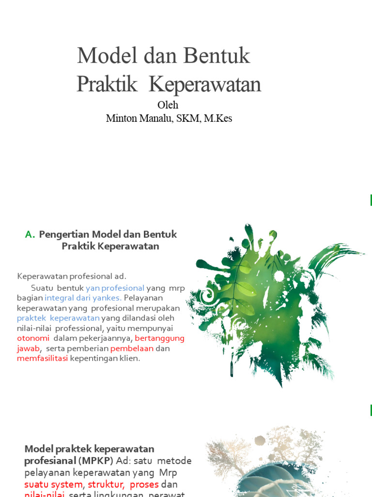 Manajemen Kep, VII Model Dan Bentuk Praktek Kep. | PDF