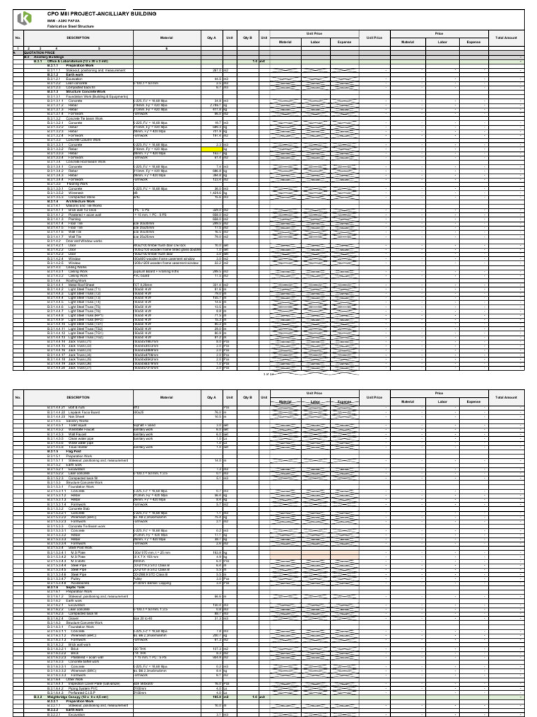 RFQ Ancilliary Building - Steel Structure 130623 | PDF