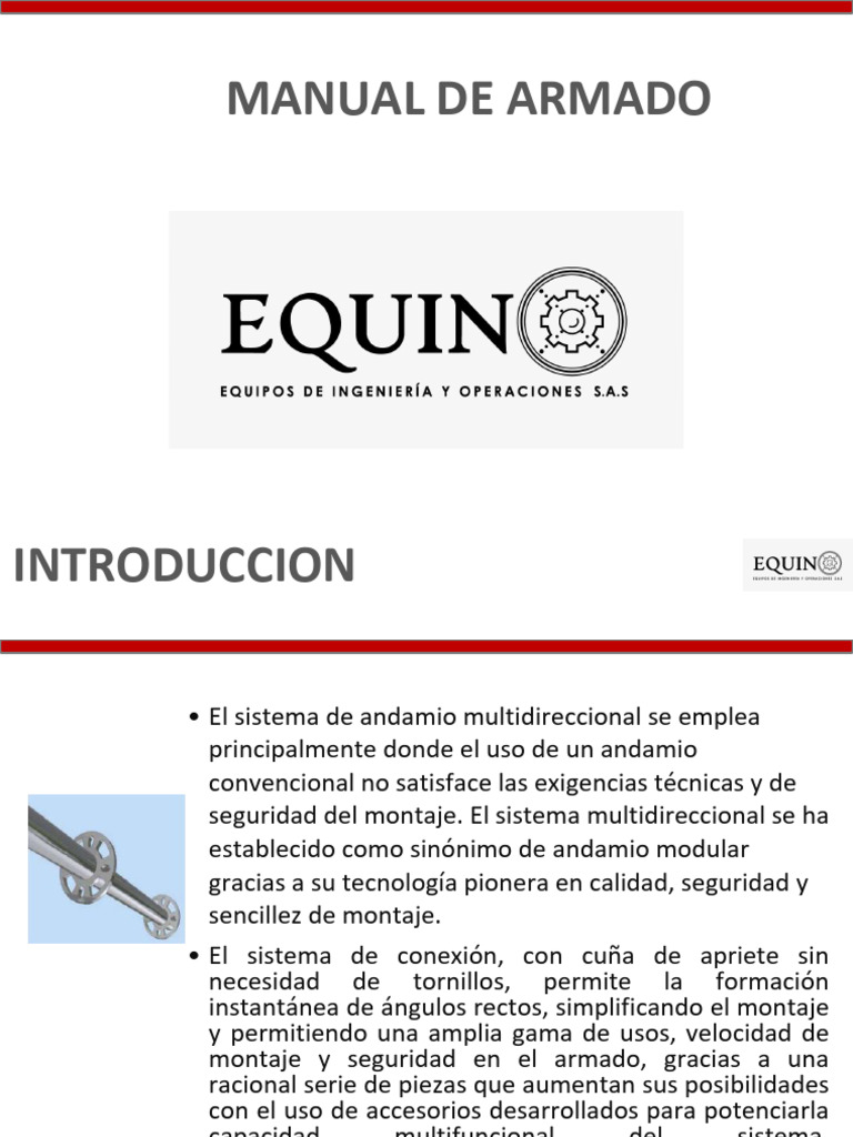 Manual de Armado Amdc | PDF | Tornillo | Andamio