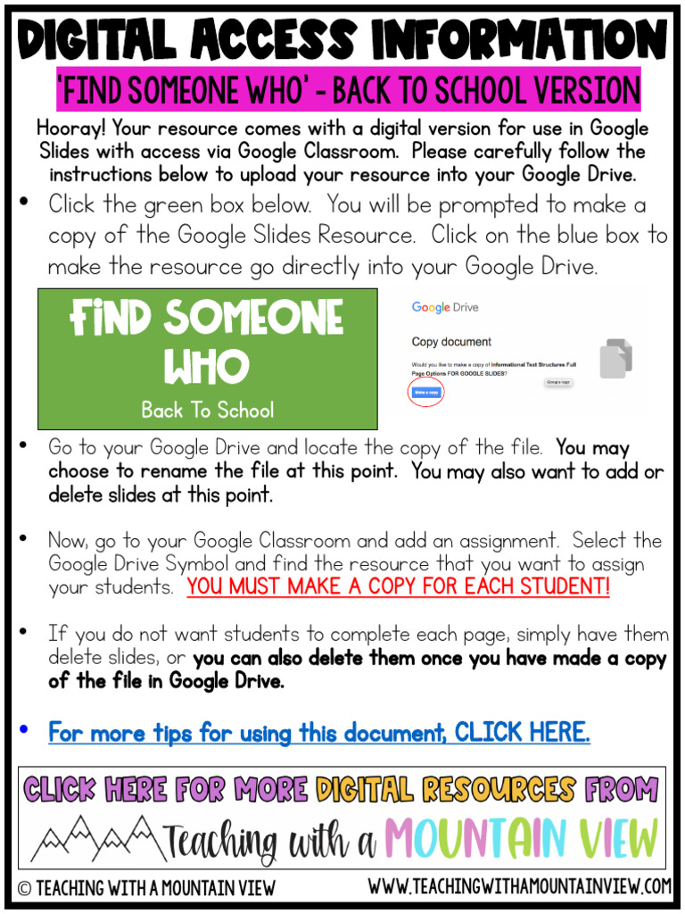 DIGITAL ACCESS Find Someone Who Back To School | PDF