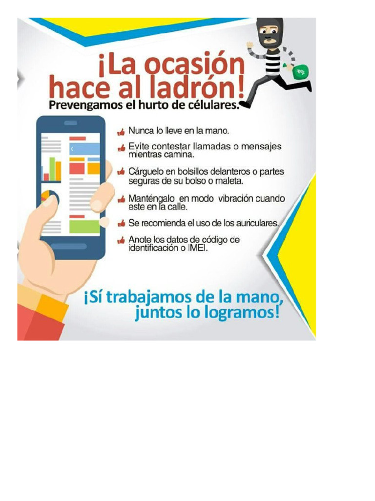 AFICHE HURTO DE CELULAR | PDF