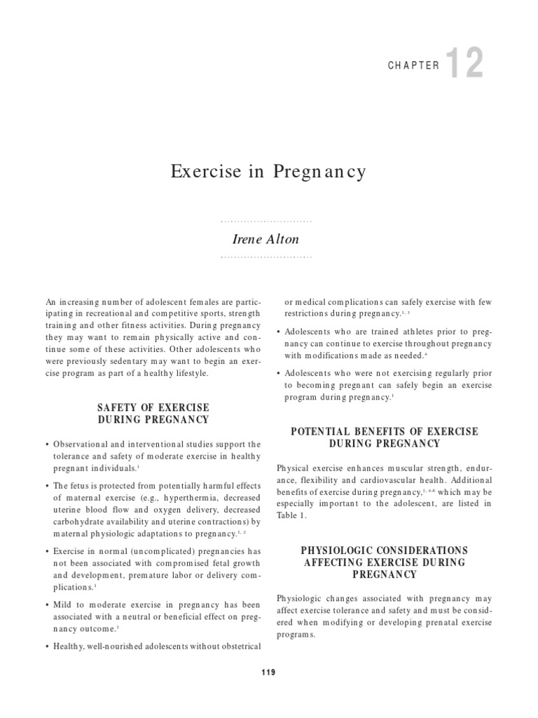 Exercise Pregnancy | PDF | Pregnancy | Childbirth