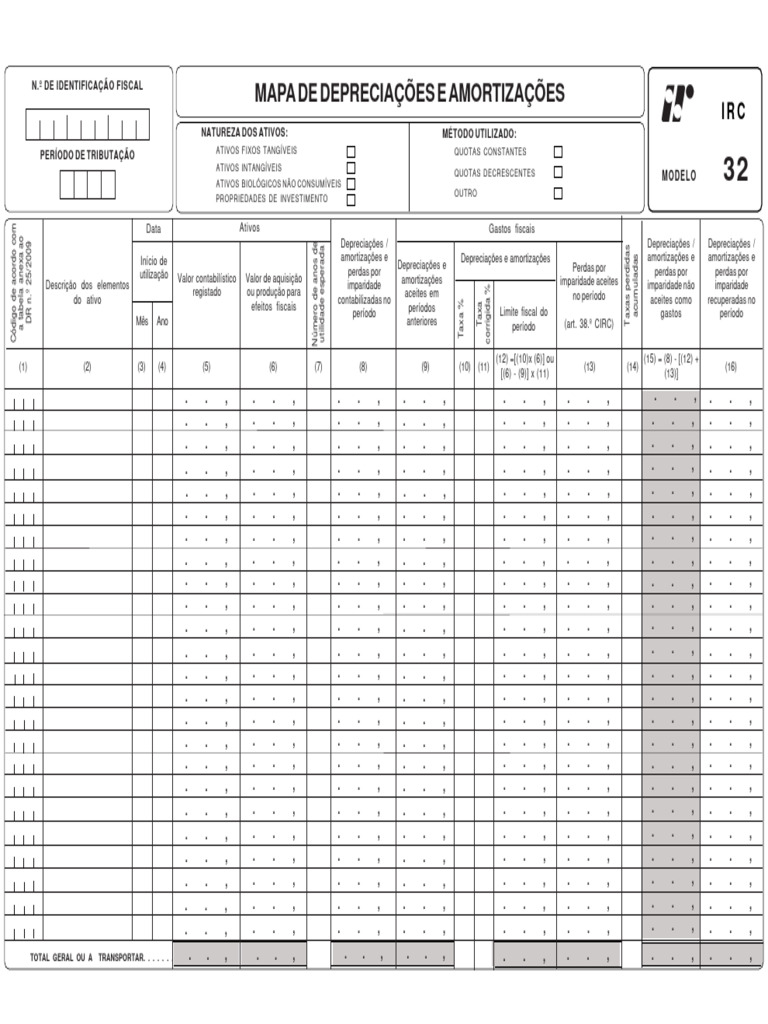 Modelo 32 Amort Deprec | PDF