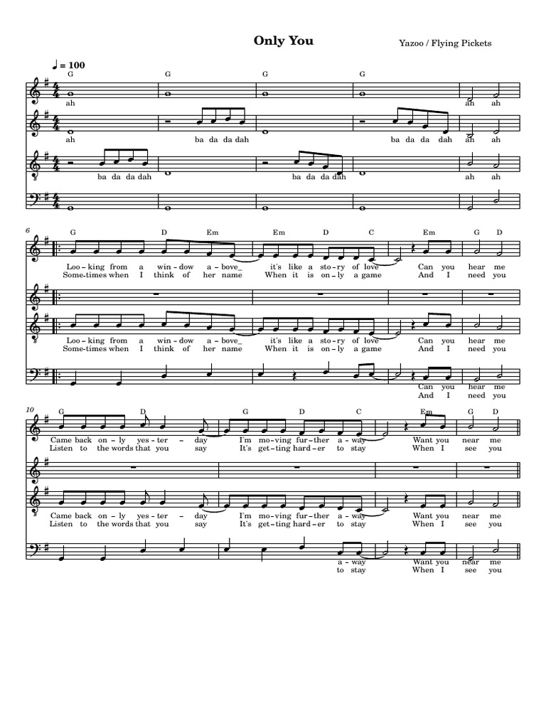 Yazoo's "Only You" Lyrics Analysis | PDF