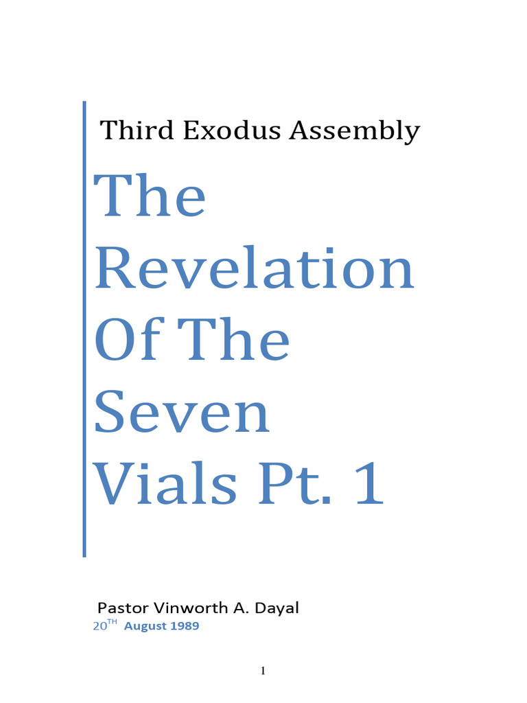 The Revelation of The Seven Vials Pt. 1 | PDF | Cain And Abel | Revelation