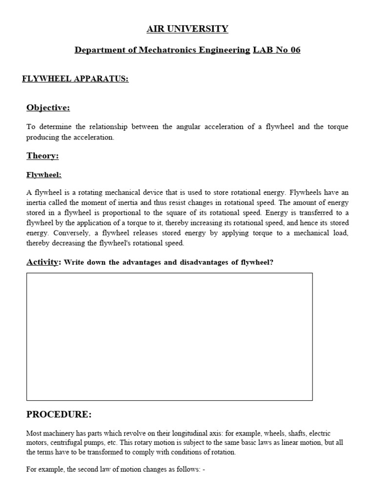Theory of Machines Lab Manual 6 | PDF