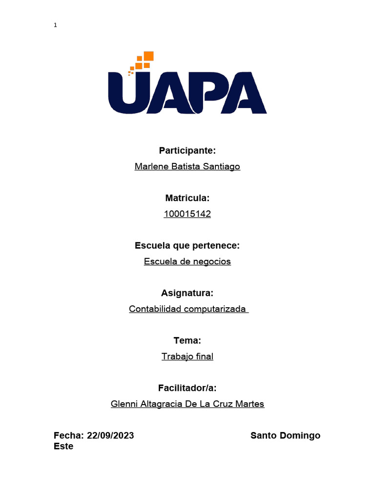 Contabilidad Computarizada: Guía Completa | PDF | Contabilidad | Estado ...