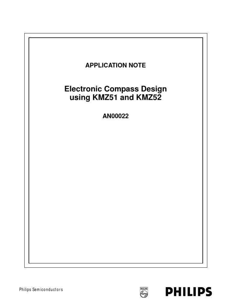 Electronic Compass Design Using KMZ51 and KMZ52 | PDF | Compass ...