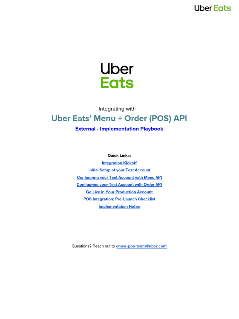 (EMEA) External Playbook For Eats Menu & Order API Implementation ...