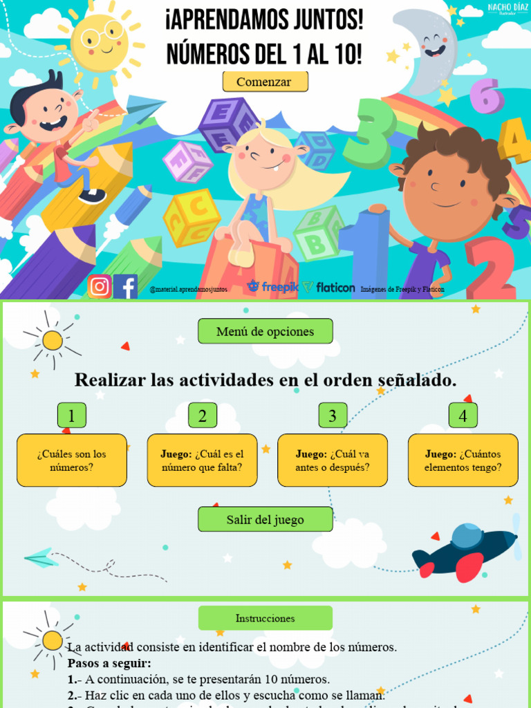 Aprendamos Juntos - Números Del 1 Al 10 | PDF