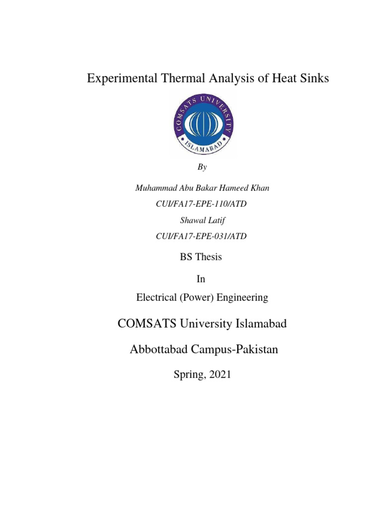Final Year Project S Thesis Pdf Resistor Capacitor