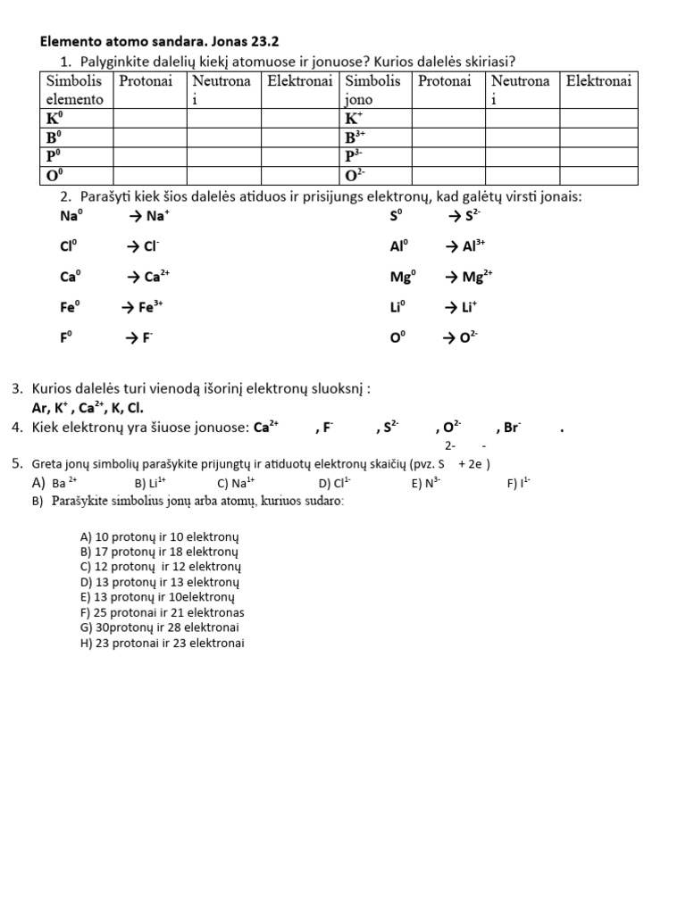 Elemento Atomo Sandara - Jonas 23 2 | PDF
