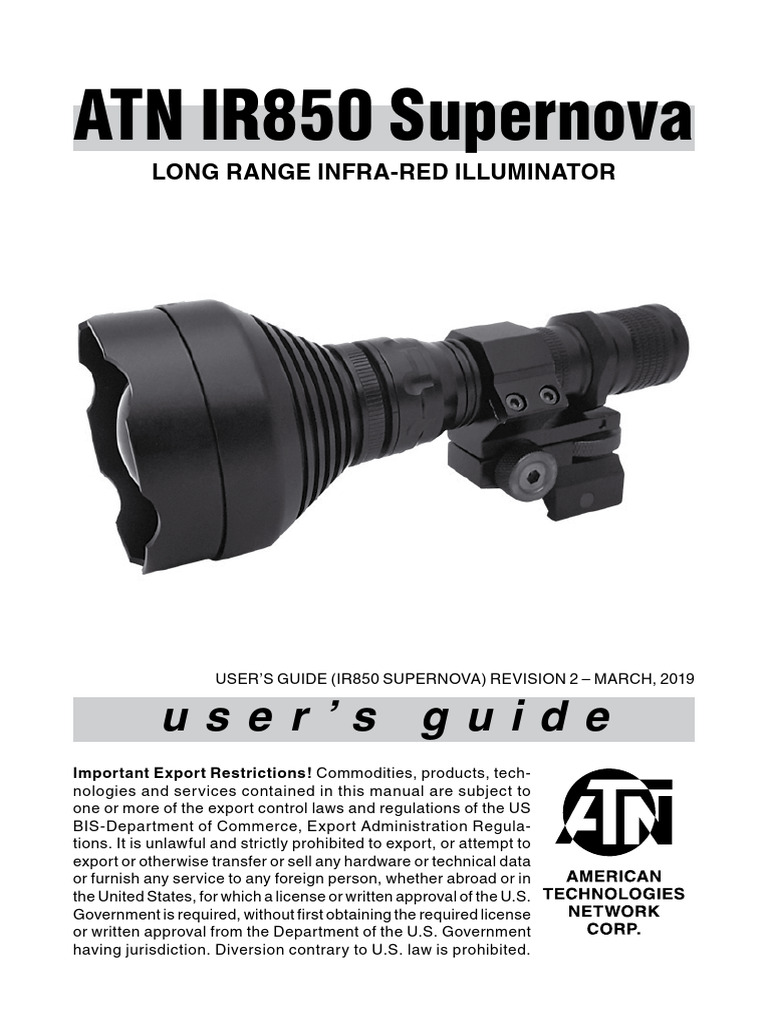 IR850 Supernova Manual | PDF | Technology & Engineering